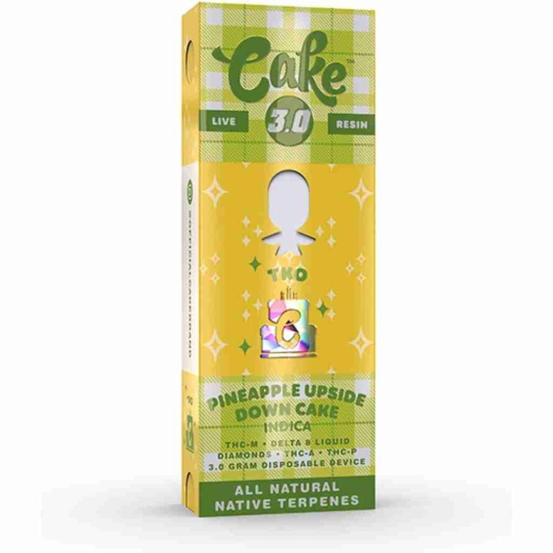 CAKE 3.0 LE THC-A/P , 3 GRM DISPO: PINEAPPLE UPSIDE DOWN