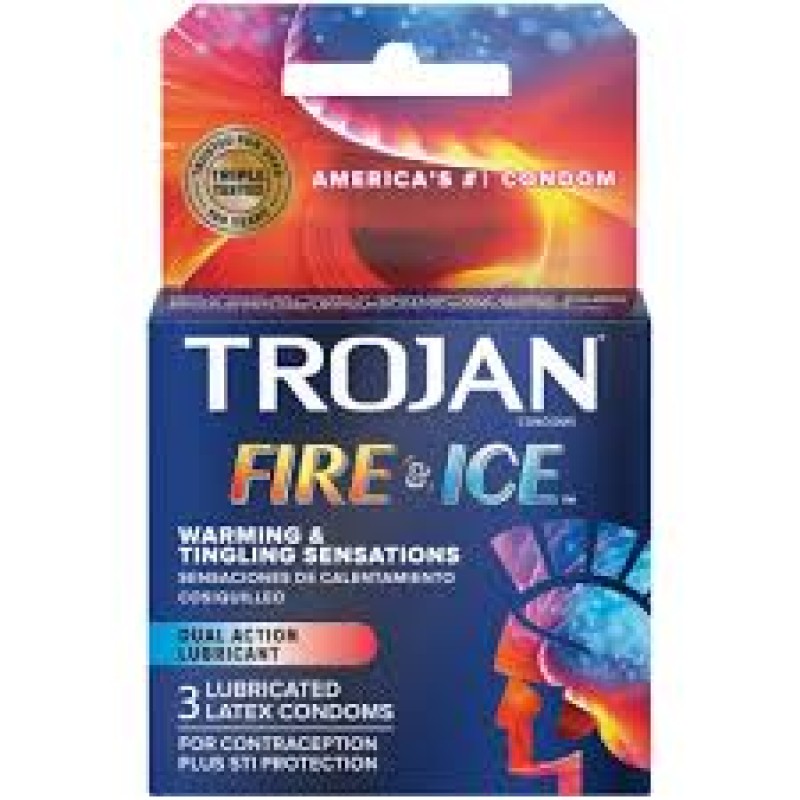 TROJAN FIRE & ICE LUBRICANT 6/3pk